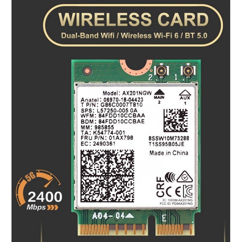 INTEL WI-FI 6 AX201 INTERNAL ADAPTER M.2 (BRAND NEW) – Cyber Shop Cyprus